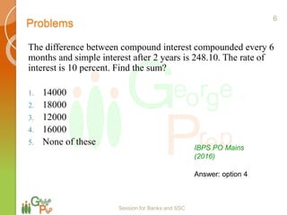 Banks and SSC Simple and Compound Interest | PPTX