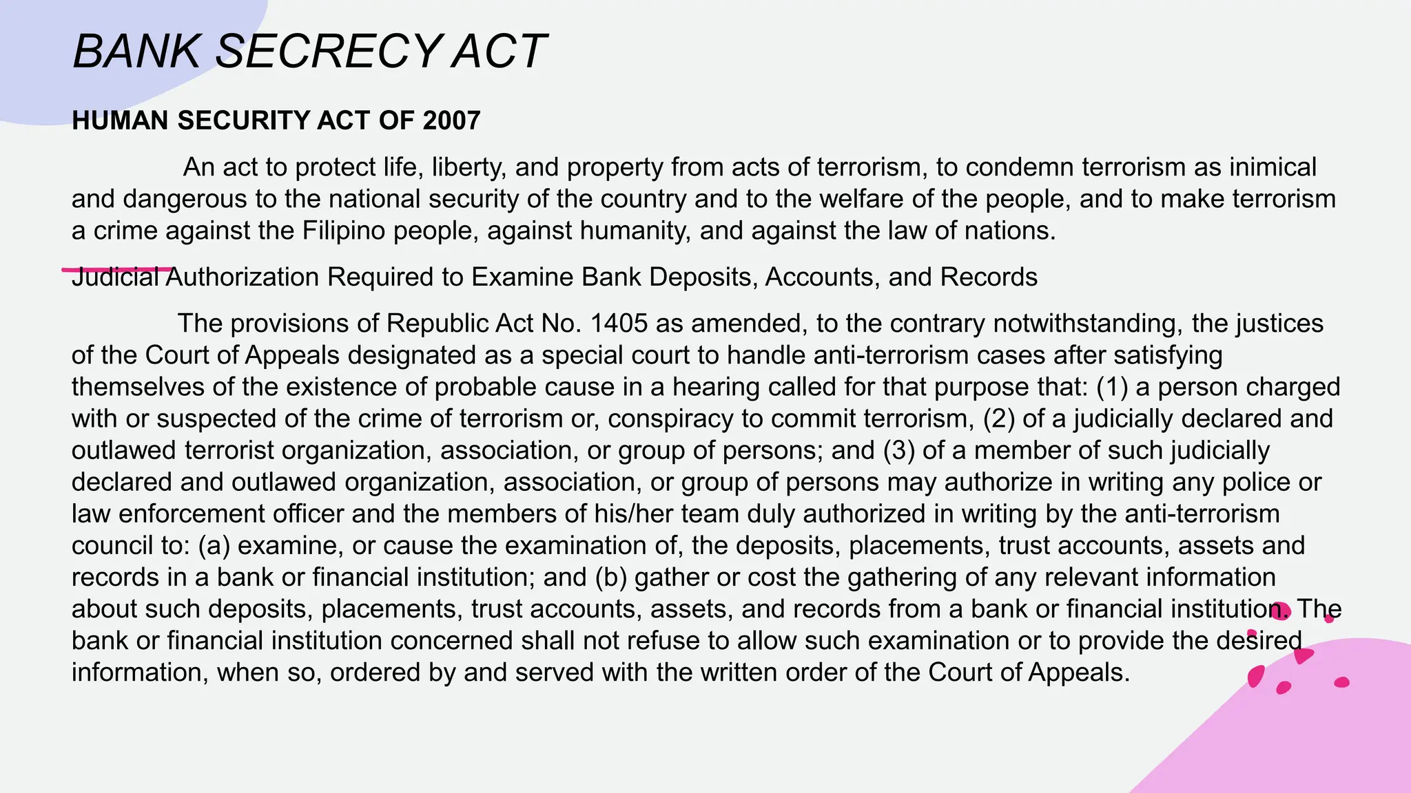 Bank Secrecy Act of the Philippines.pptx