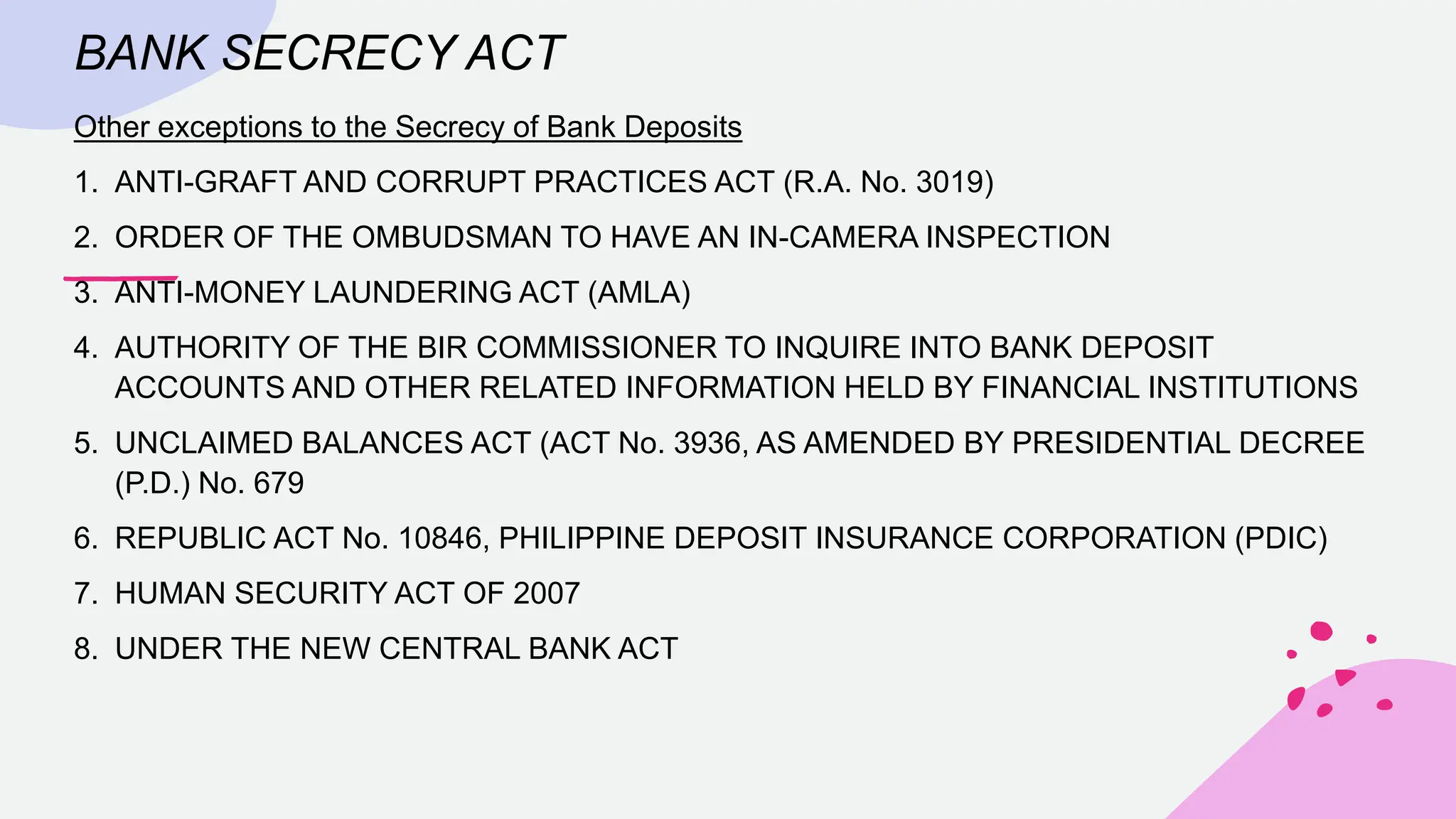 Bank Secrecy Act of the Philippines.pptx