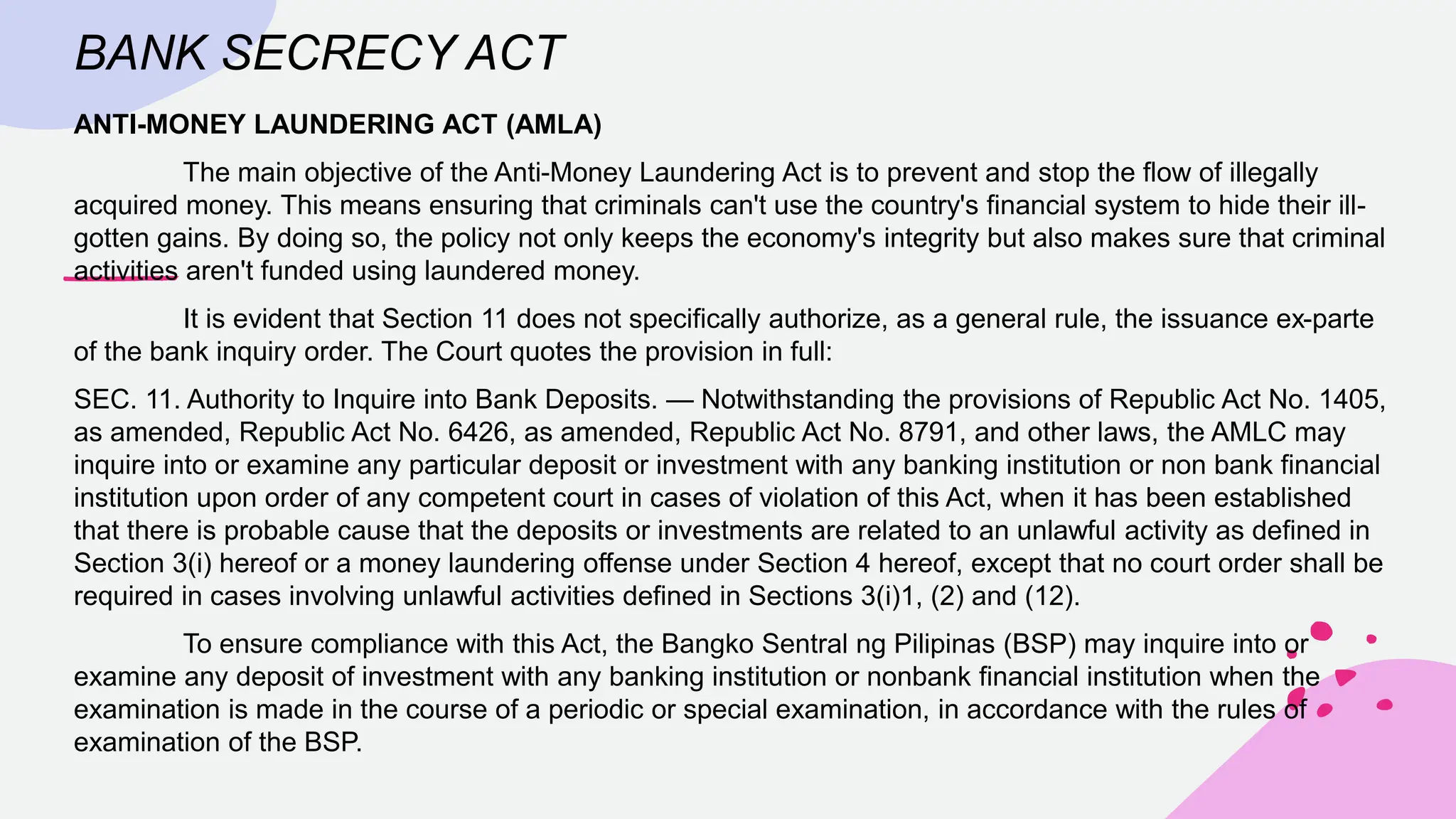 Bank Secrecy Act of the Philippines.pptx