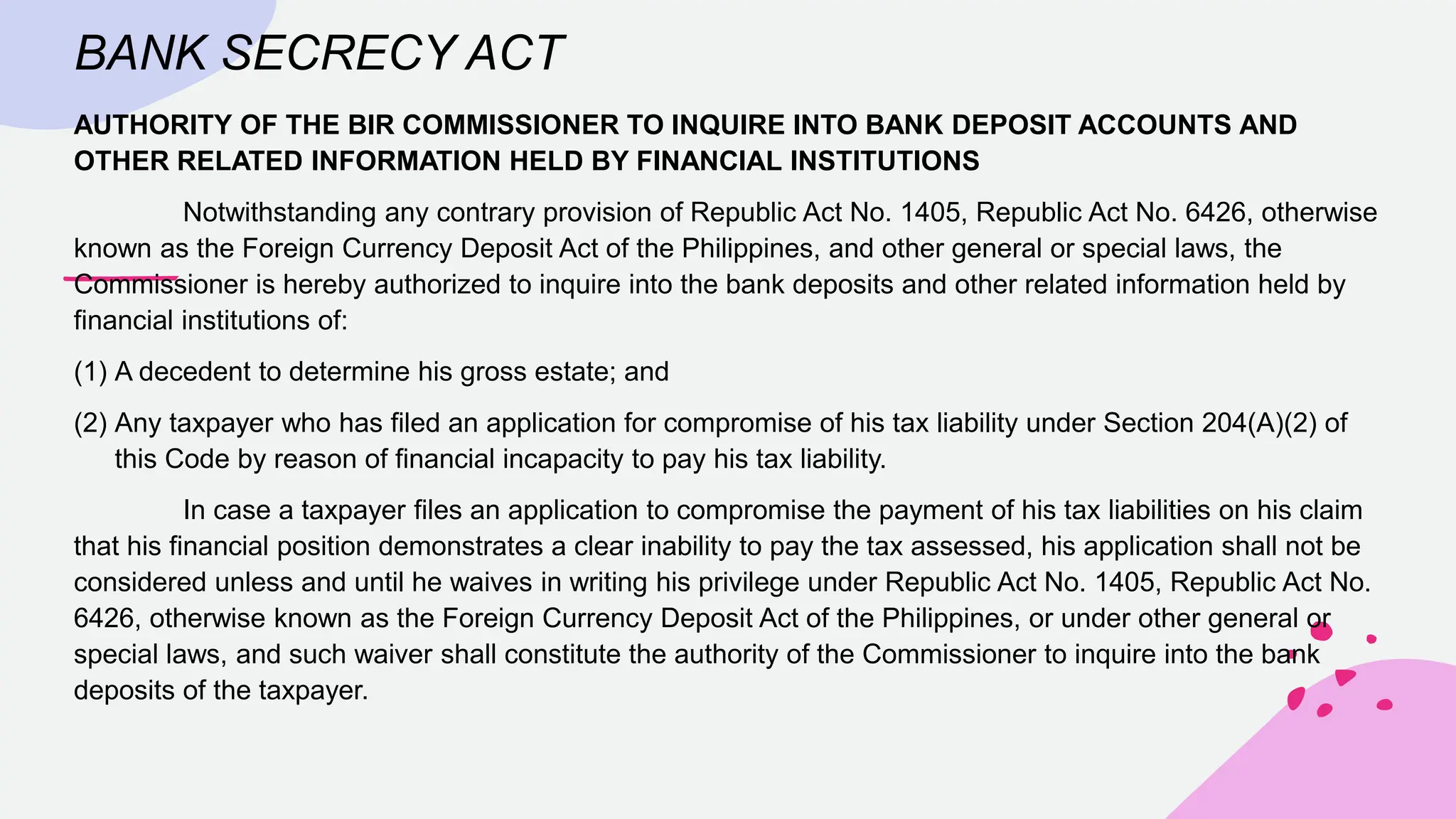 Bank Secrecy Act of the Philippines.pptx