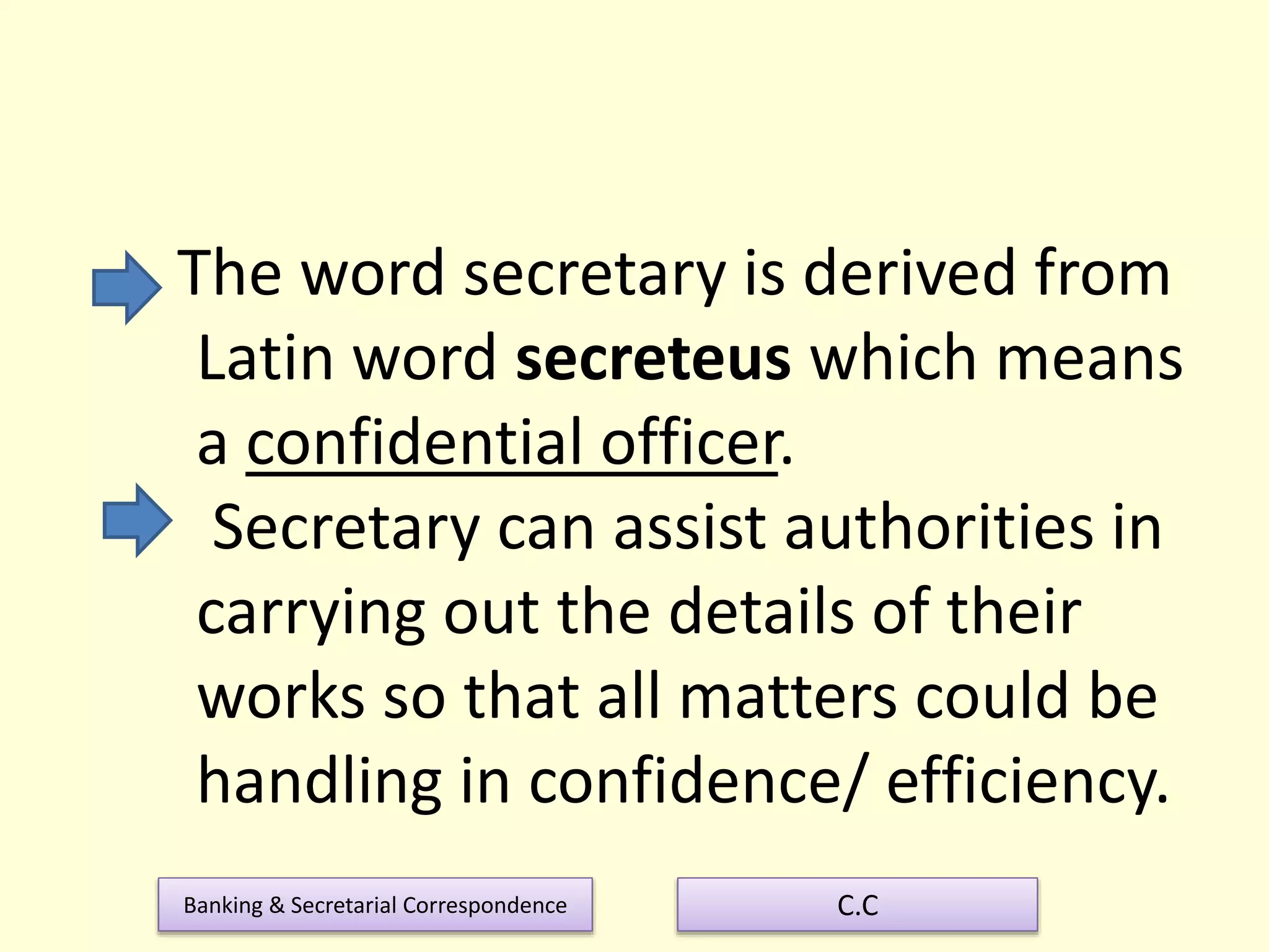 Bank&secretarial Correspondence.ppt