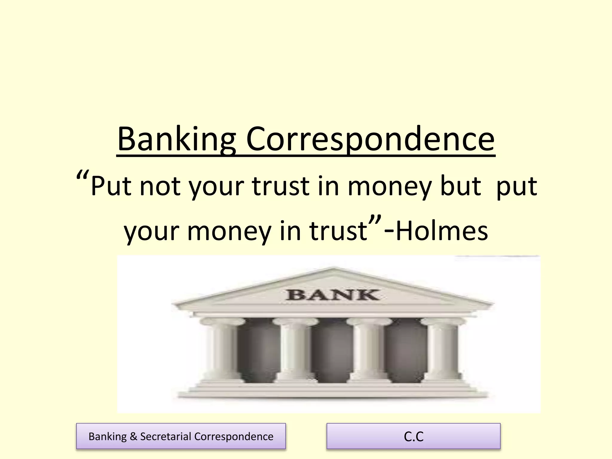 Bank&secretarial Correspondence.ppt