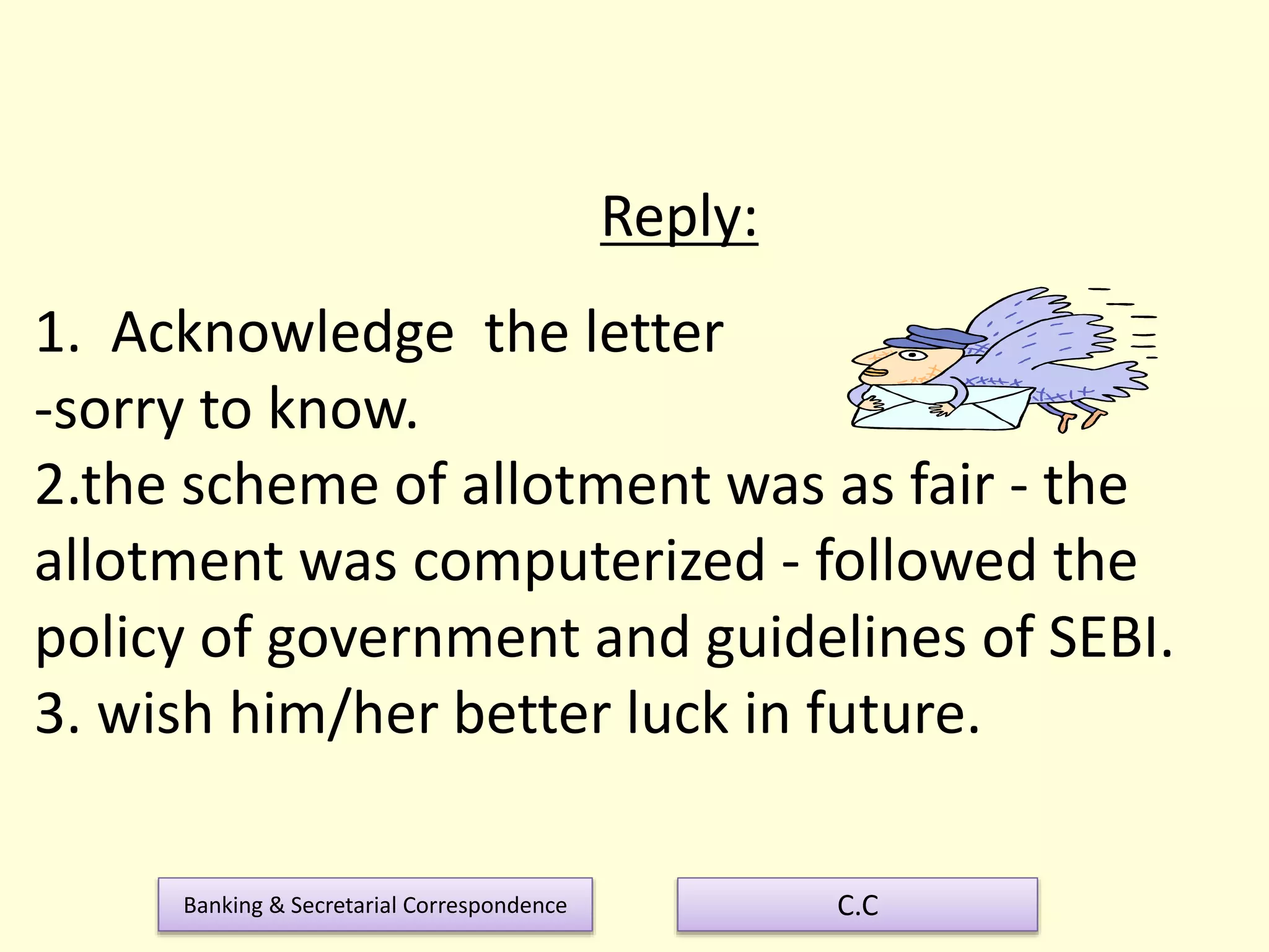 Bank&secretarial Correspondence.ppt