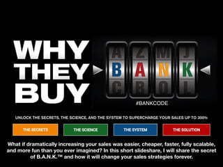 B.A.N.K.™ Personality Sales Training Slideshare | PPT