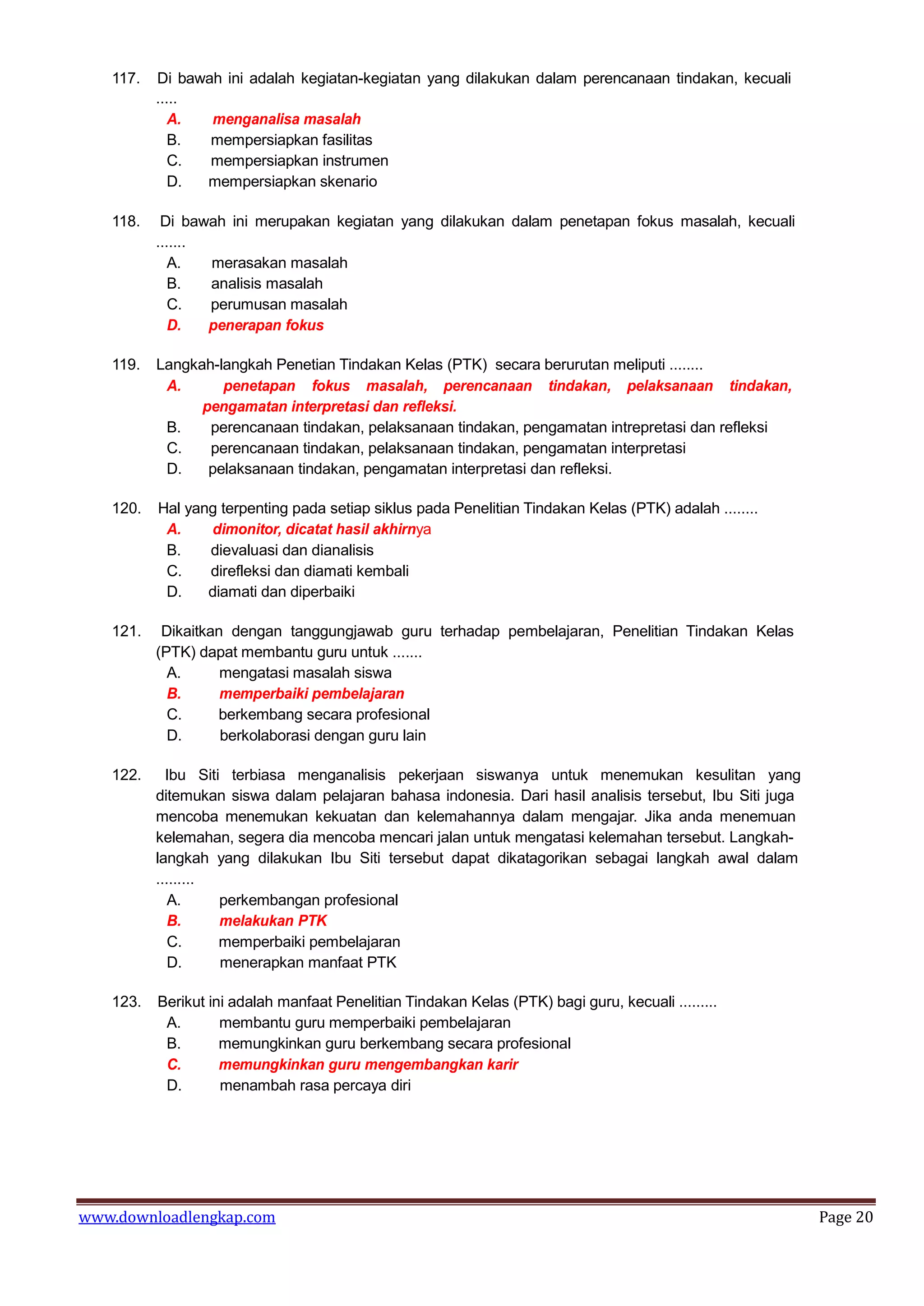 Bank soal pedagogik terbaru 175 soal-v2 | PDF