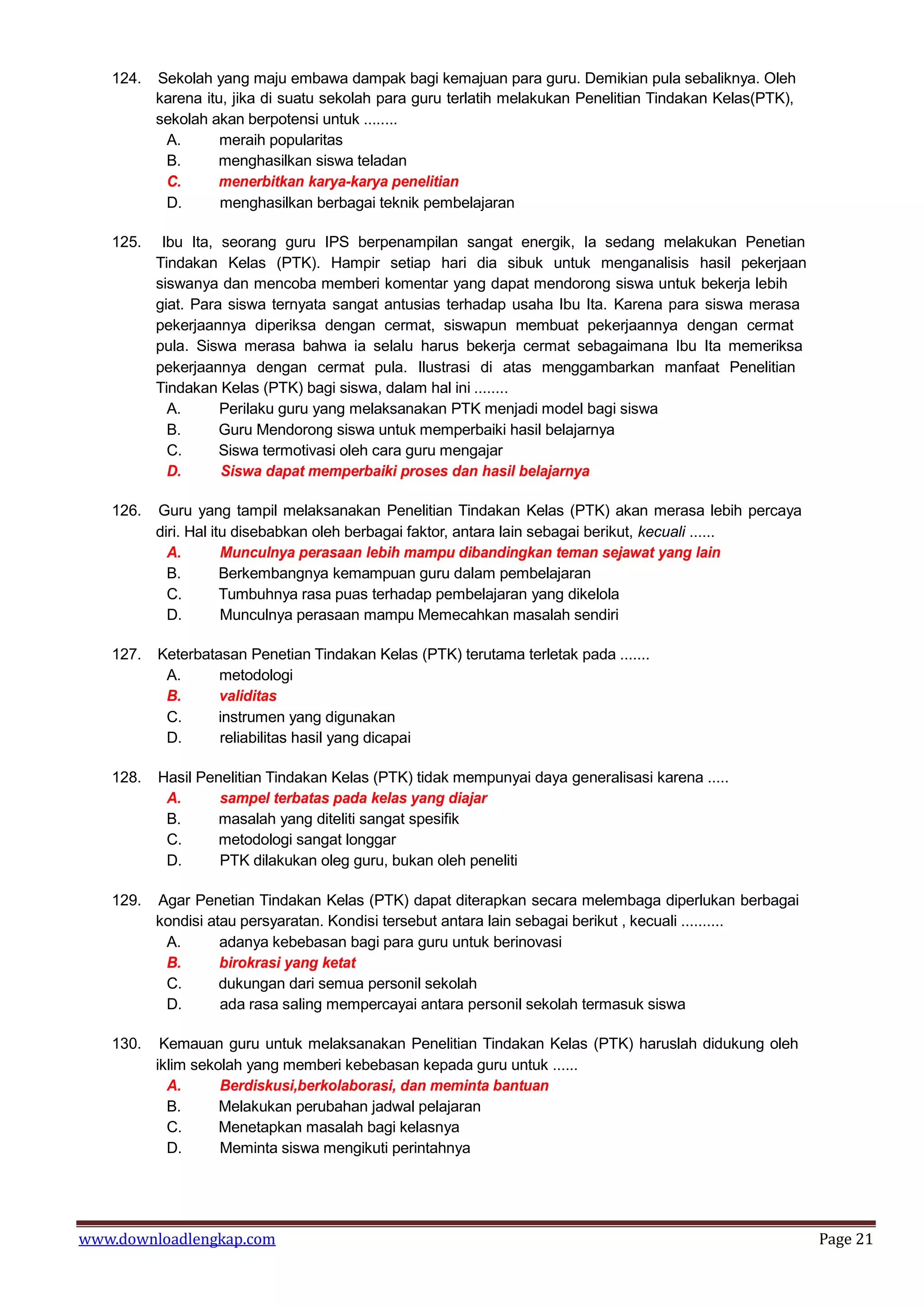Bank soal pedagogik terbaru 175 soal-v2 | PDF