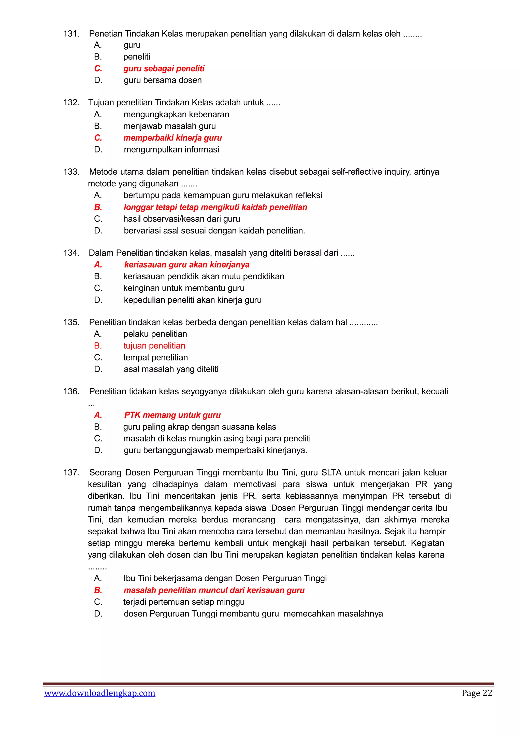 Bank soal pedagogik terbaru 175 soal-v2 | PDF