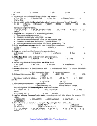 Bank soal tkj | PDF