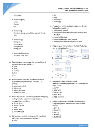 Bank Soal UNAS RPL | PDF