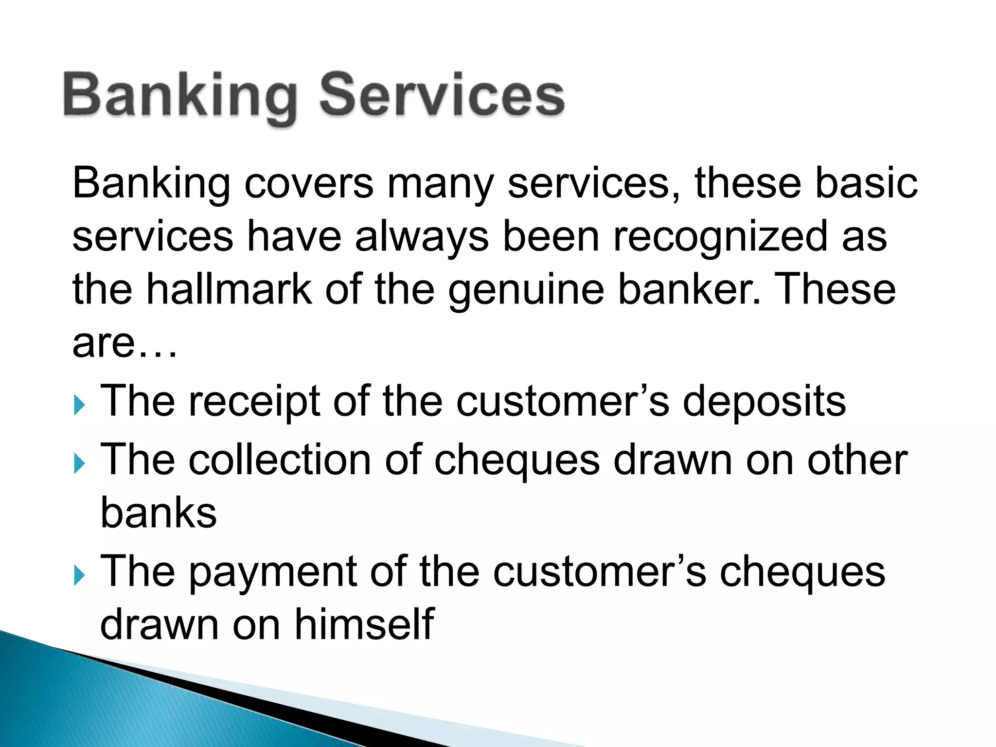 Bank’s products and services | PPTX