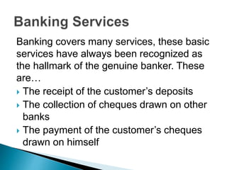 Bank’s products and services | PPTX