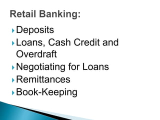 Bank’s products and services | PPTX