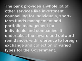 Bank’s products and services | PPTX