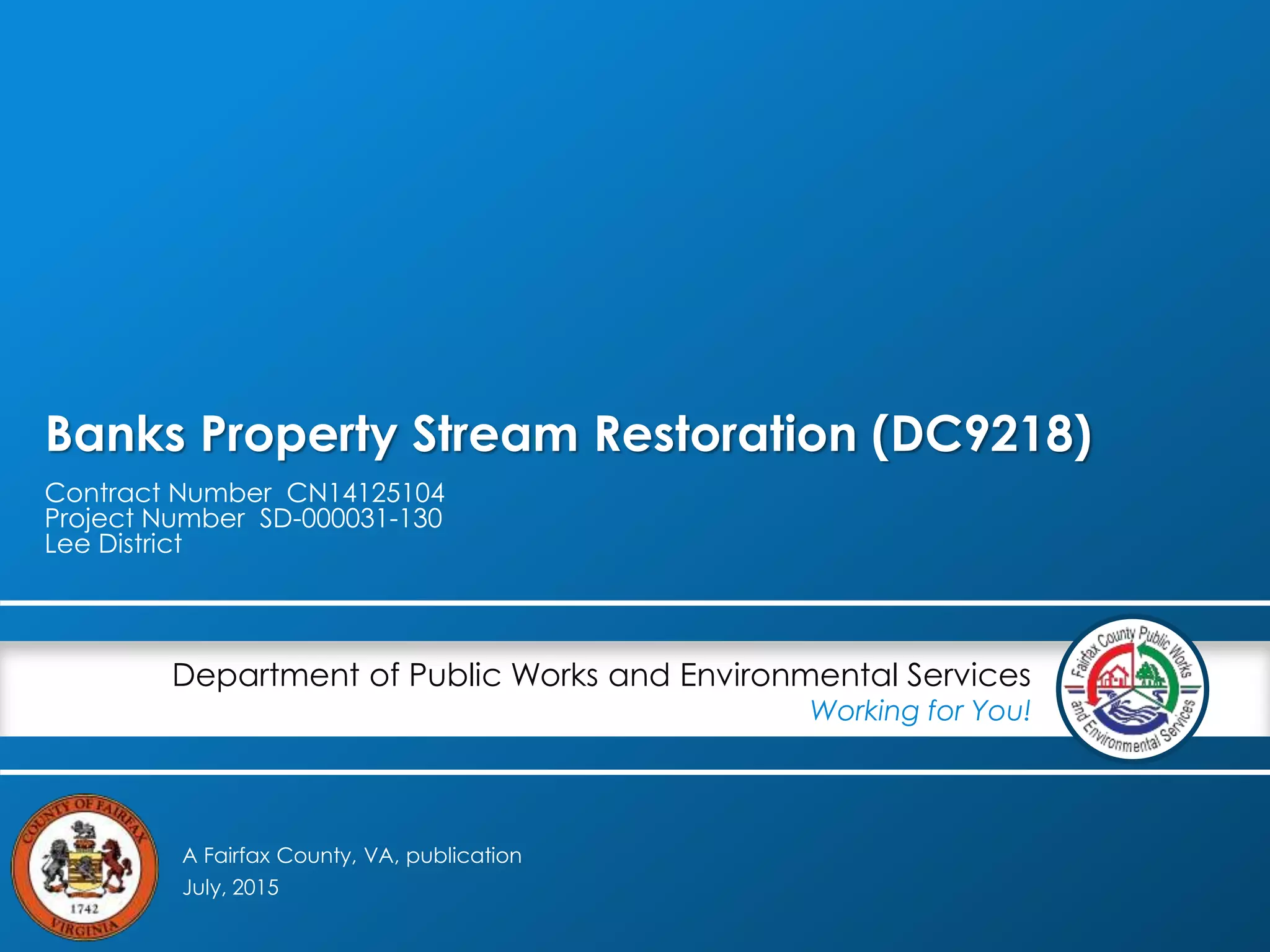 Banks Property Stream Restoration (DC9218) | PPTX | Civil Engineering ...