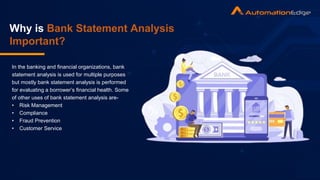 Efficiency and Accuracy Unleashed: Bank Statement Analysis Automation ...