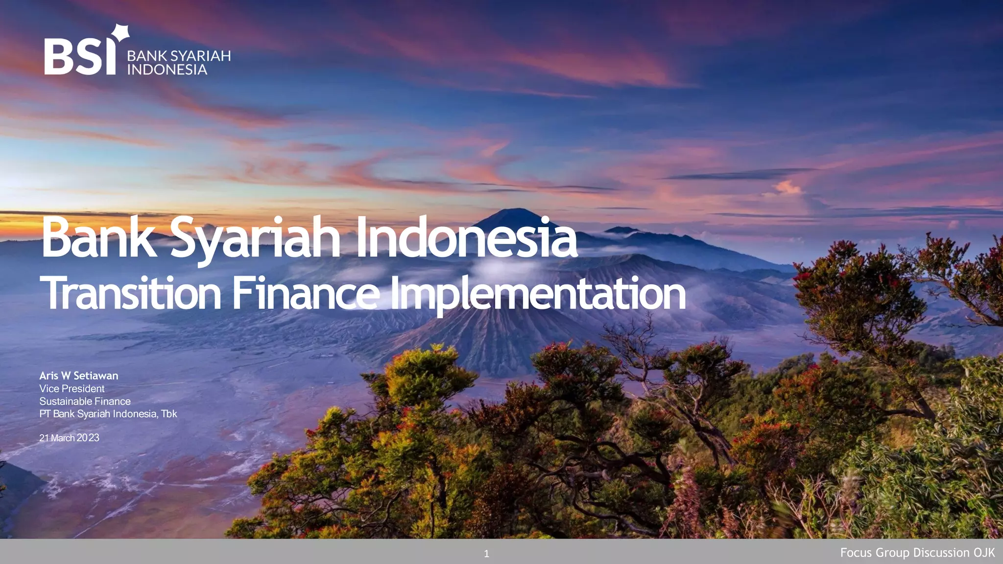 Transition Finance FGD OJK: Bank Syariah Mandiri (BSI) | PPT