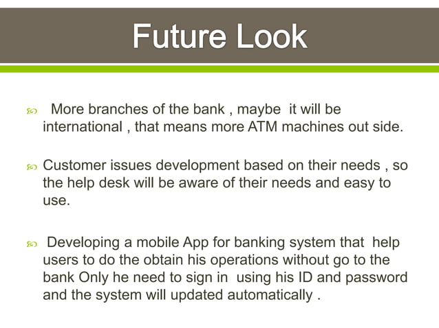 Bank system presentation | PPTX | Business Banking & Finance | Business