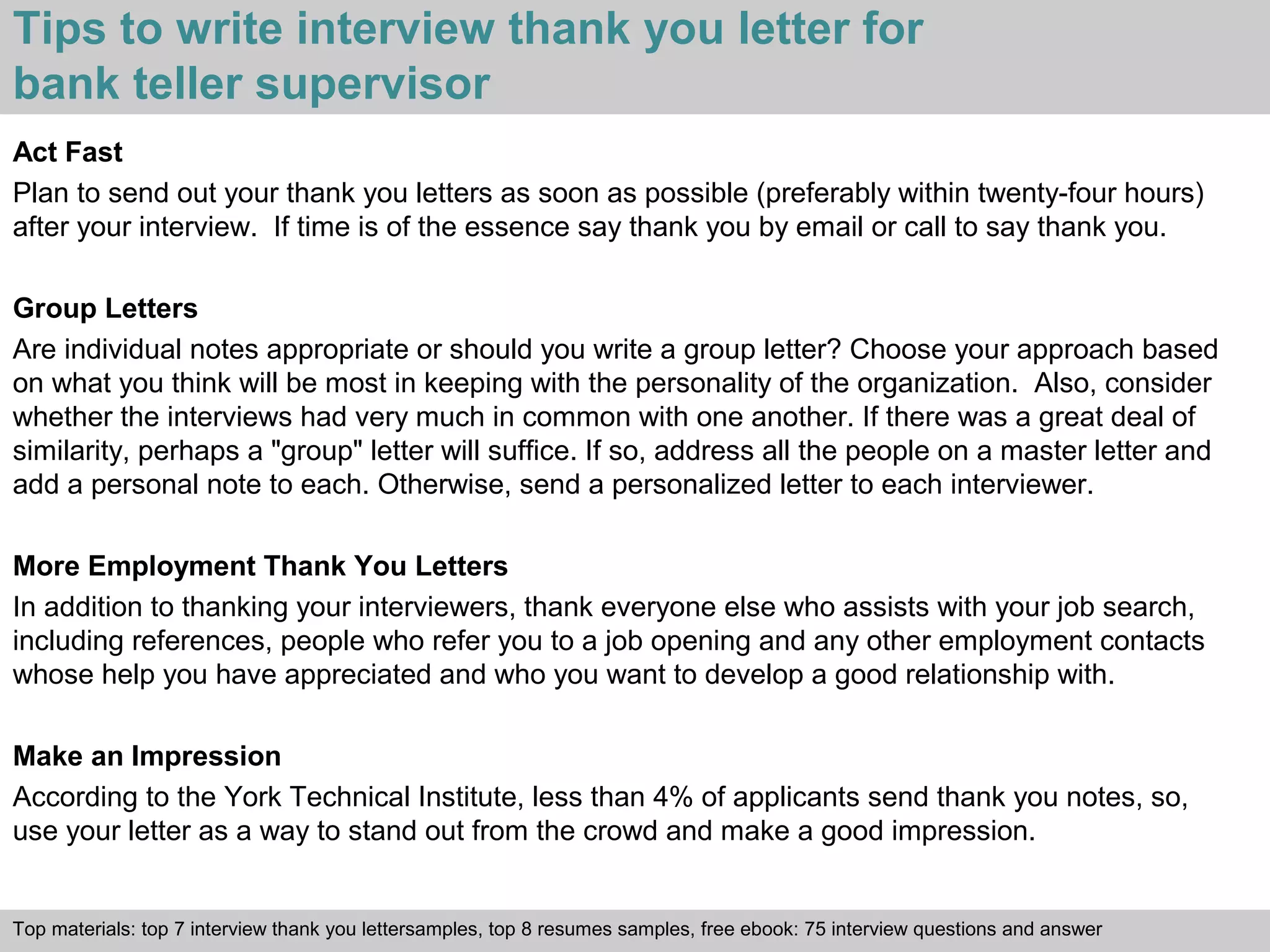 Bank teller supervisor | PPT