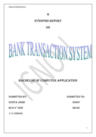 Bank transaction system | DOCX