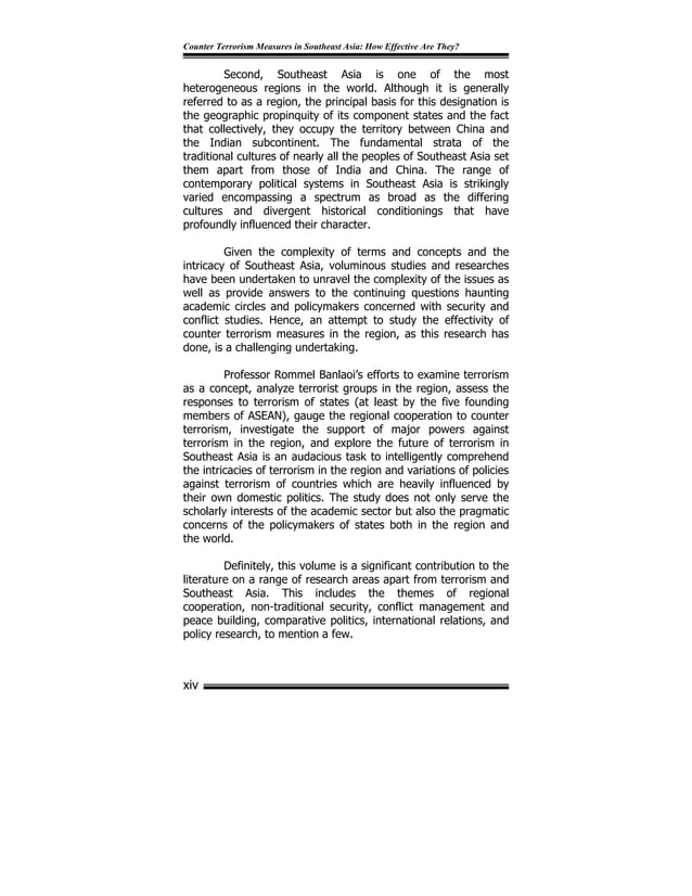 Counter Terrorism Measures in Southeast Asia: How Effective Are They ...