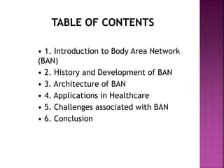 Wireless Body Area Network | PPTX