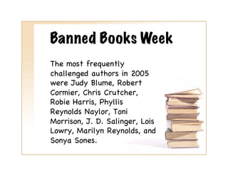 Banned Books Week 2007 RPI Library | PDF