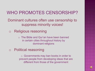 Banned books and censorship | PPT