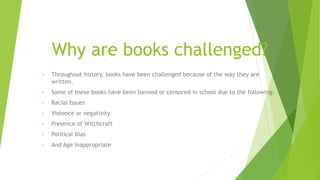 Banned books week project | PPT