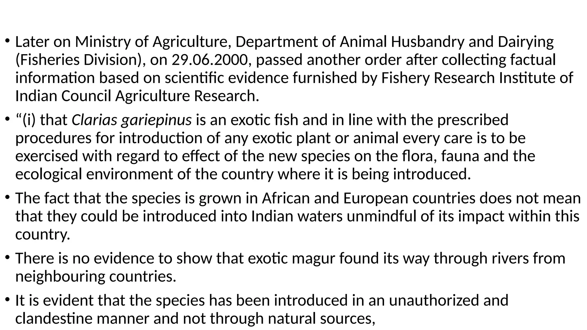Banned fishes and fisheries regulations in India By B | PPTX