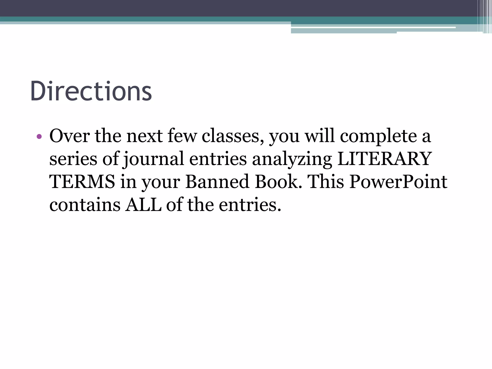 Literary Terms Review | PPT