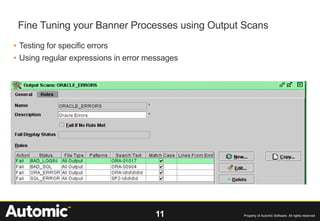 Automic Banner Lessons from the Field | PPTX