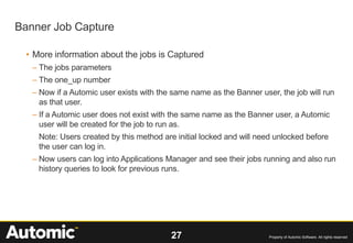 Automic Banner Lessons from the Field | PPTX