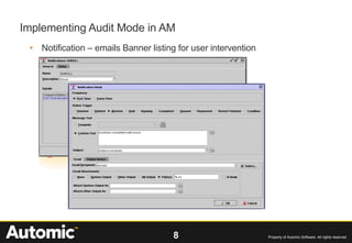 Automic Banner Lessons from the Field | PPTX