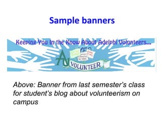 Designing a banner for blogs & websites | PPT