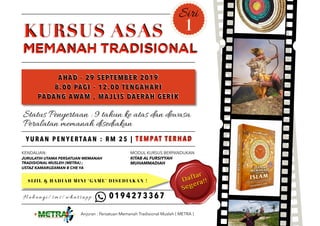 Banner kursus Memanah Tradisional 2019