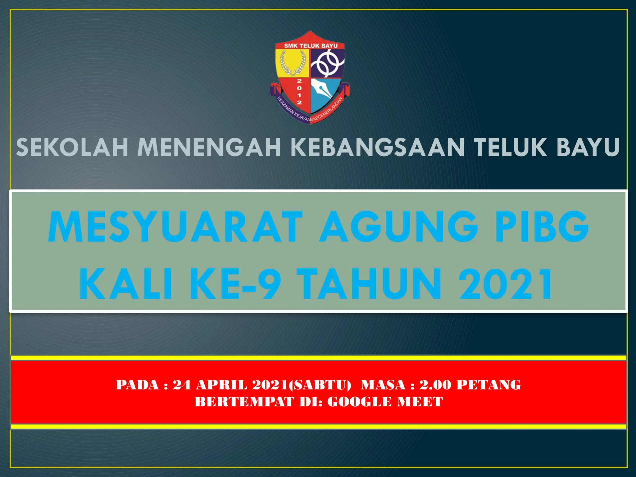 BANNER CONTOH UNTUK MESYUARAT PIBG SEKOLAH | PPTX