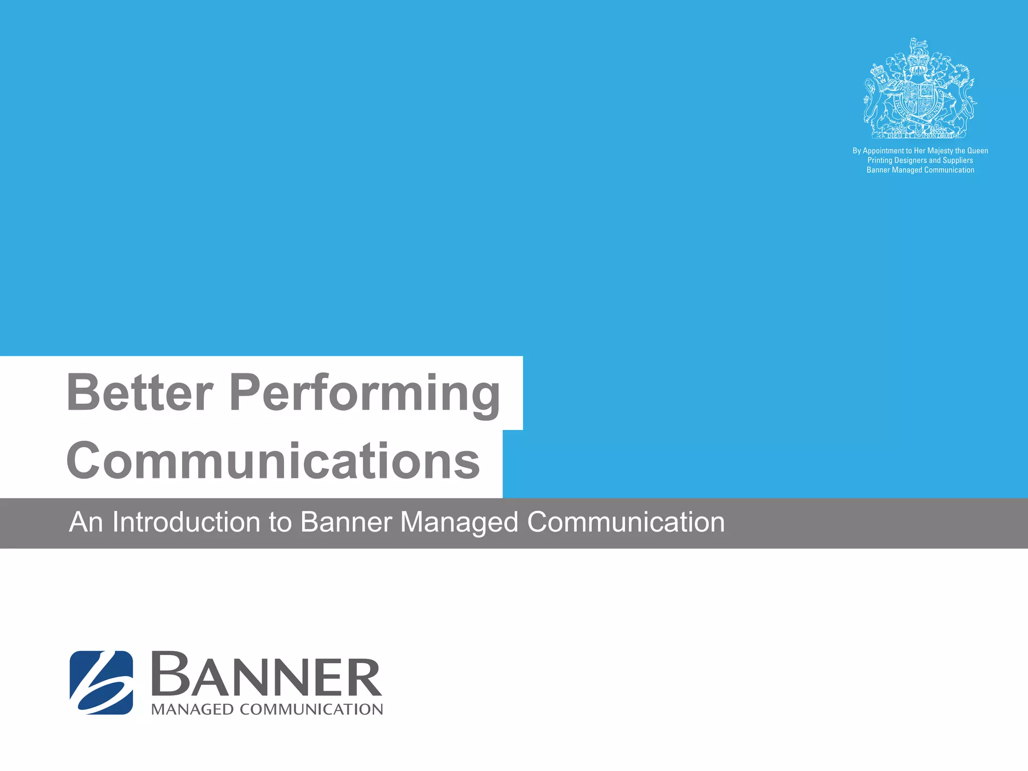 Banner Managed Communication Overview 2014 | PPTX
