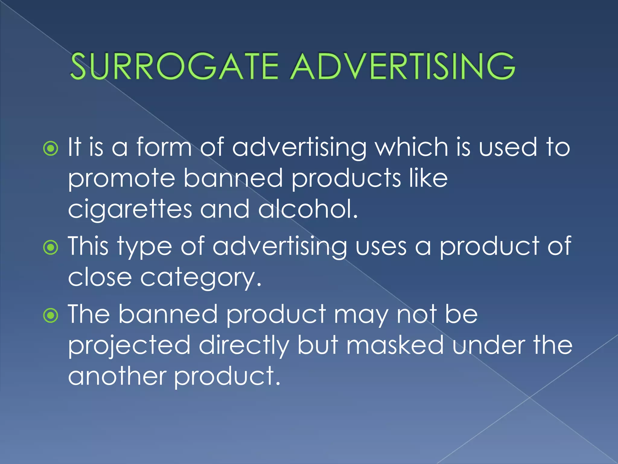 Banning liquor surrogate advertising | PPTX