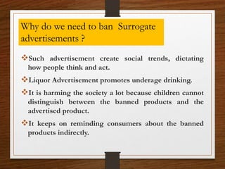 Banning surrogate liquor advertising | PPTX
