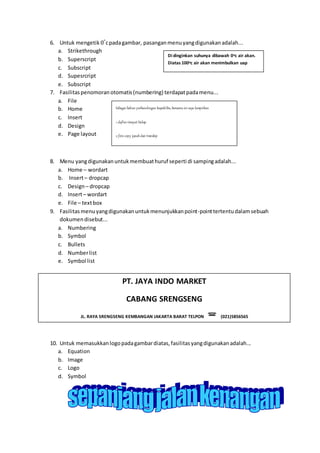 soal ukk tik kelas x | DOCX