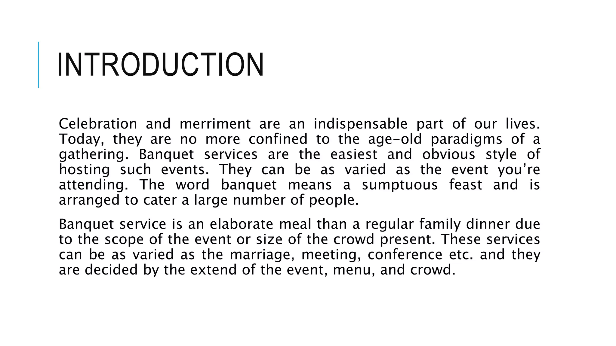 Banquet – functions – types – services mba ttm.pptx
