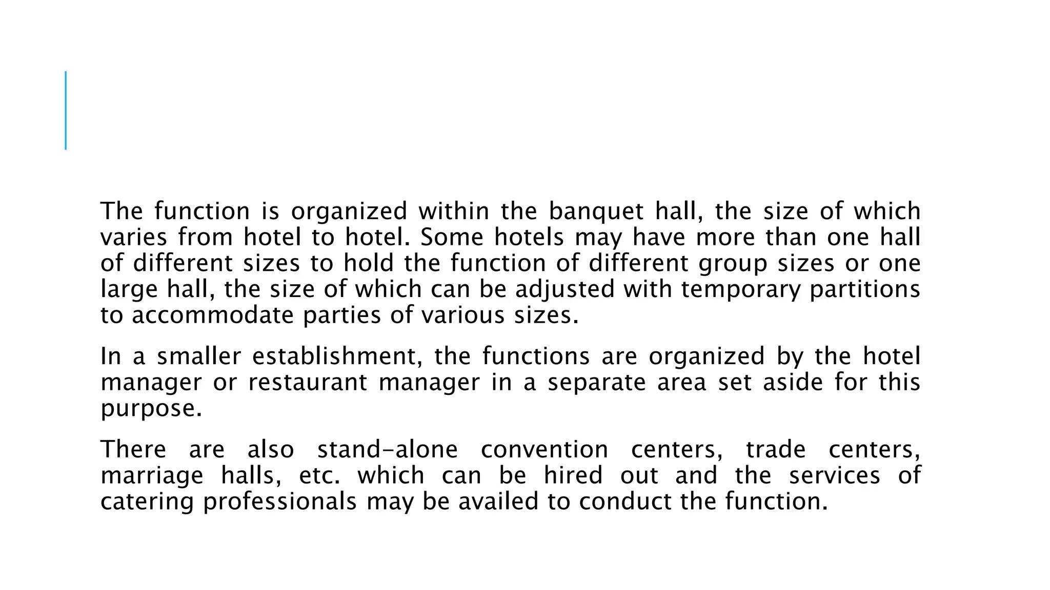 Banquet – functions – types – services mba ttm.pptx