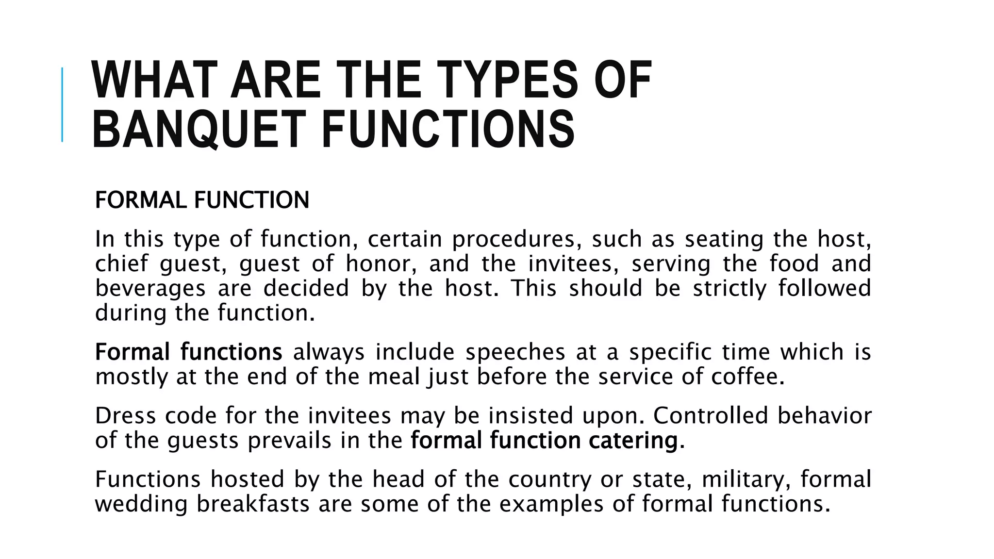 Banquet – functions – types – services mba ttm.pptx