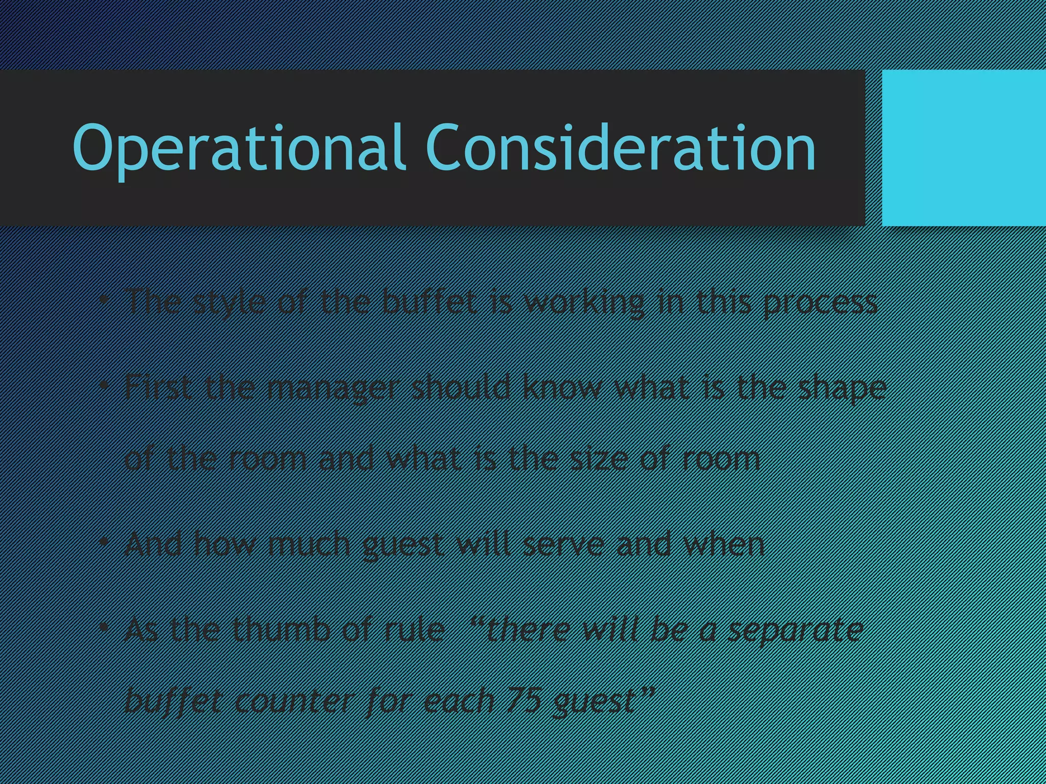 BUFFET SERVICE (HOTEL MANAGEMENT ) | PPT