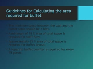 BUFFET SERVICE (HOTEL MANAGEMENT ) | PPT