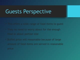 BUFFET SERVICE (HOTEL MANAGEMENT ) | PPT