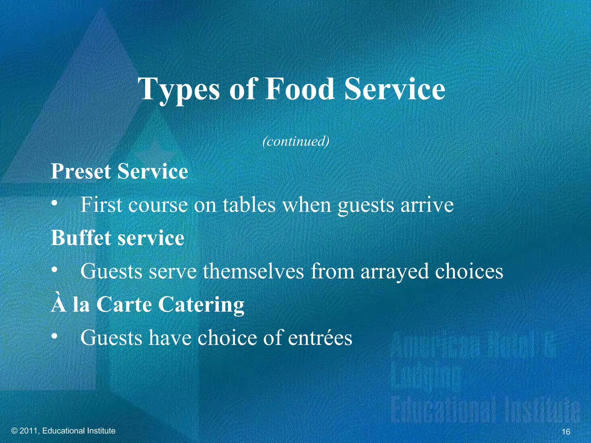 Banquet and catering operations | PPT