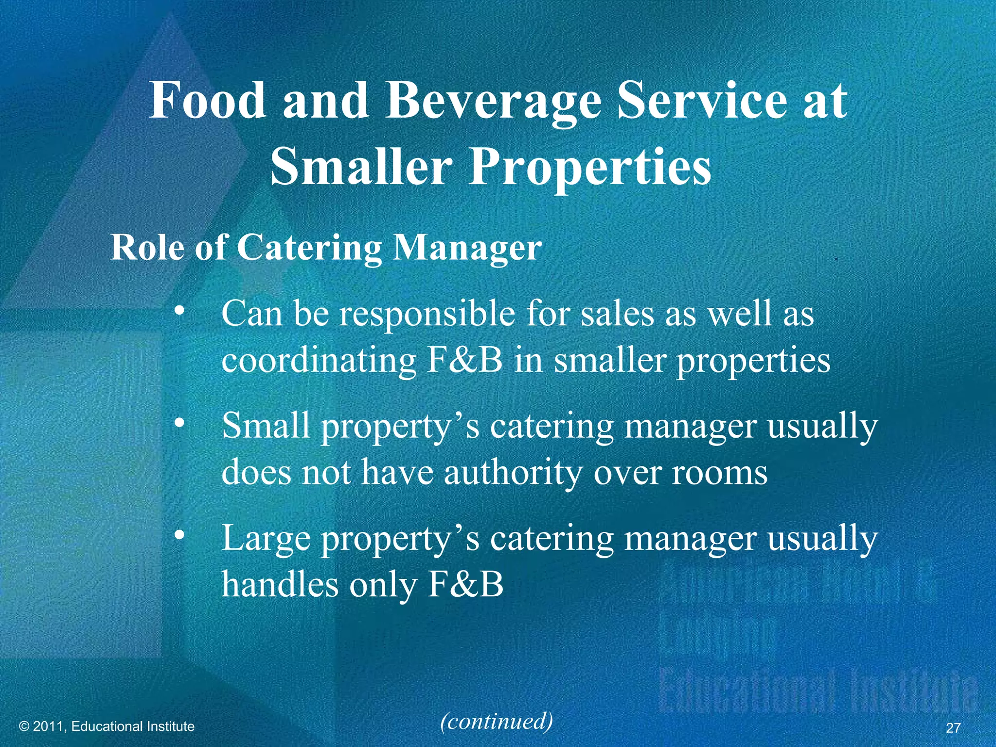 Banquet and catering operations | PPT
