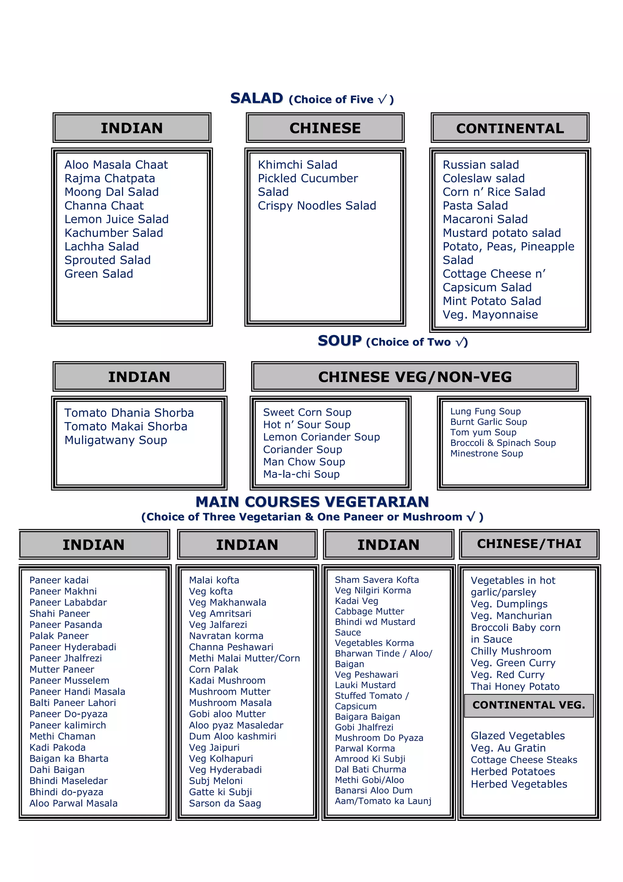 Banquet menu | PDF